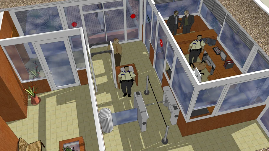 Control de Acceso con dos V.S. | 3D Warehouse