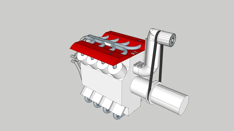 8.2 litre x16 engine | 3D Warehouse