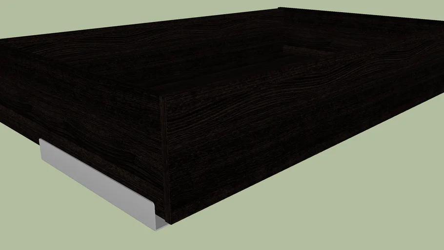 KOMPLEMENT drawer 93x57.4x16 cm in black brown | 3D Warehouse