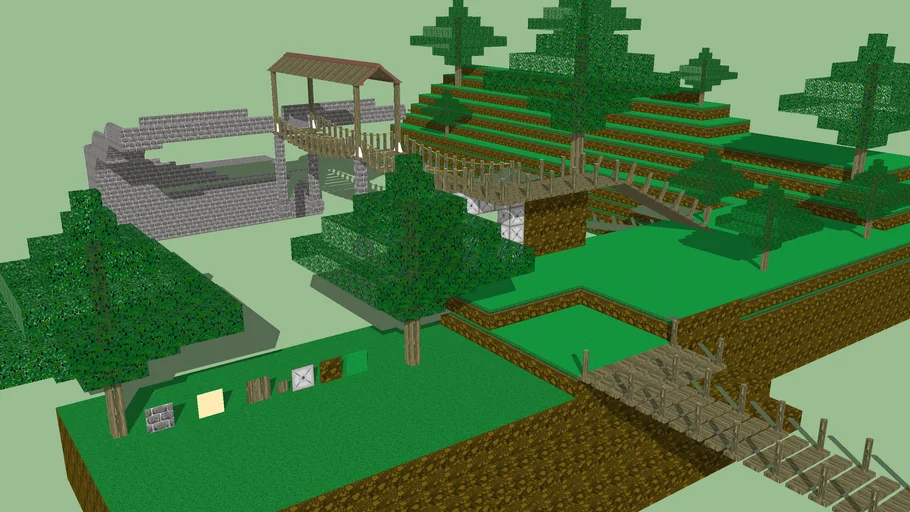 Minecraft terrain project with custom texture tiles / @Bruce3dModeler ...