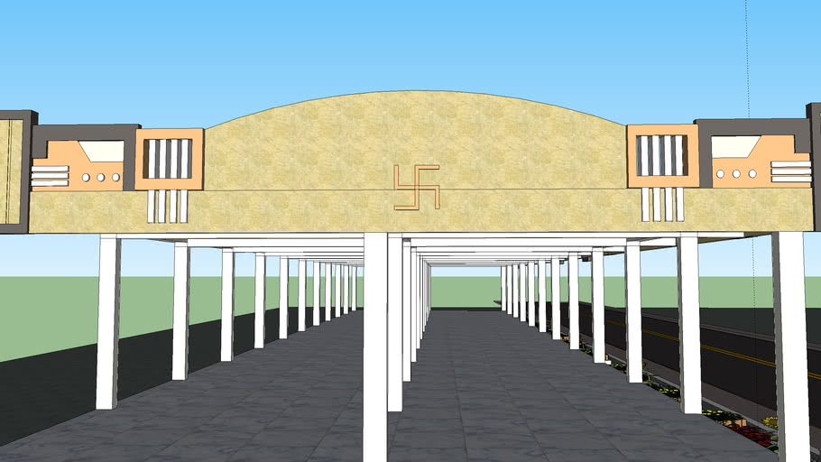 Single floor front elevation | 3D Warehouse