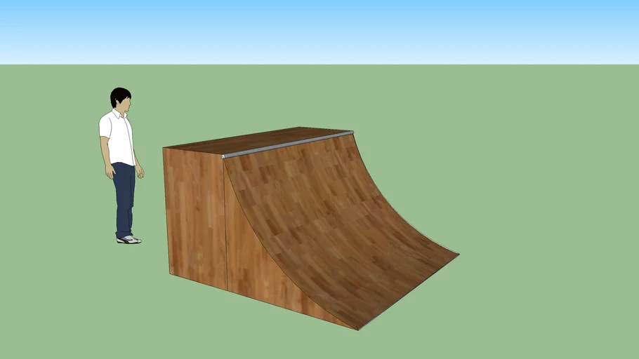 4 ft Skateboard Quarter-Pipe | 3D Warehouse