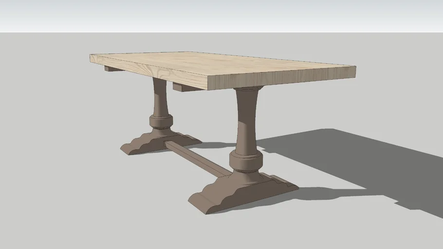 DINING TABLE WOOD | 3D Warehouse