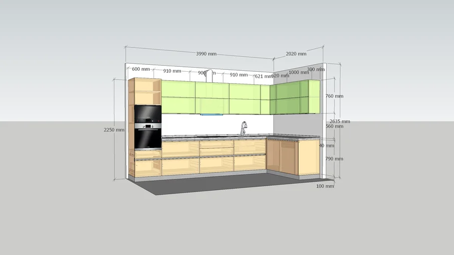 KITCHEN REHAU CRYSTAL ON MYKOLSKOSLOBIDSKY | 3D Warehouse