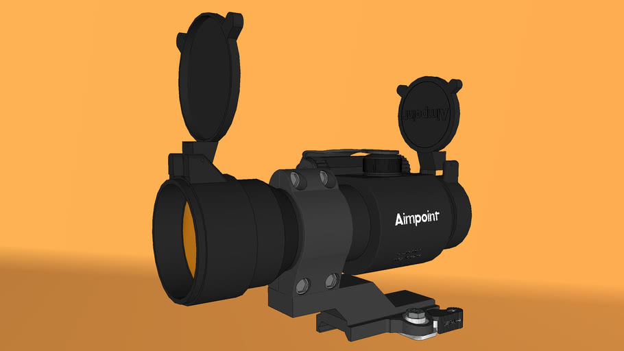 Aimpoint COMPM3 Passive Red Dot Reflex Sight – LaRue Rail Mount | 3D ...