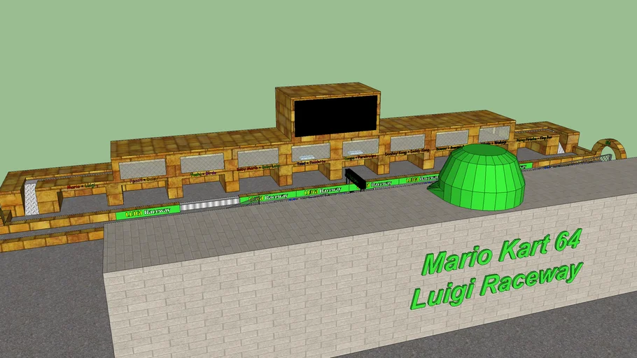 Mario Kart 64 Luigi Raceway Stands | 3D Warehouse