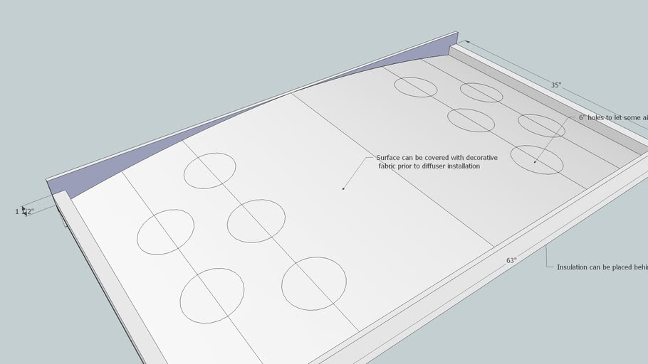 Acoustic Midband Diffuser Absorber | 3D Warehouse