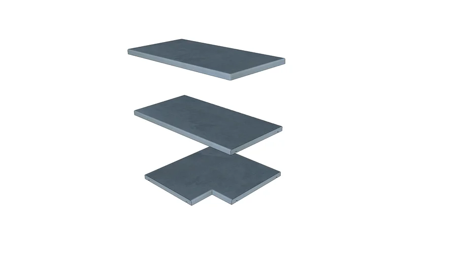 Slab Coke Porcelain Copings 596 × 295 with 20mm Pencil Round Edge | 3D ...