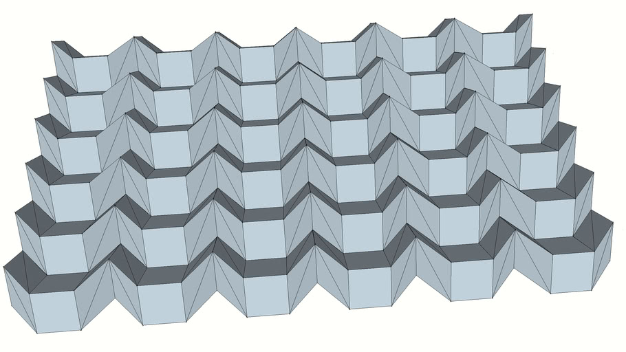 semi flat deployable structure | 3D Warehouse