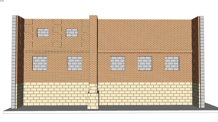 District council training center PCC training wall | 3D Warehouse