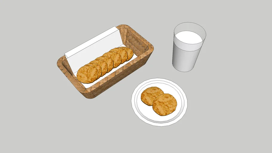 break time(cookies+milk) | 3D Warehouse