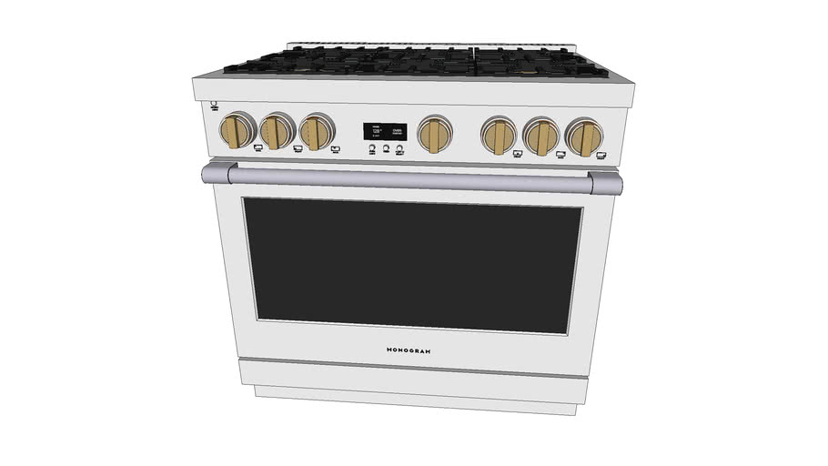 Monogram 36' Dual-Fuel Professional Range with 6 Burners (Natural Gas ...