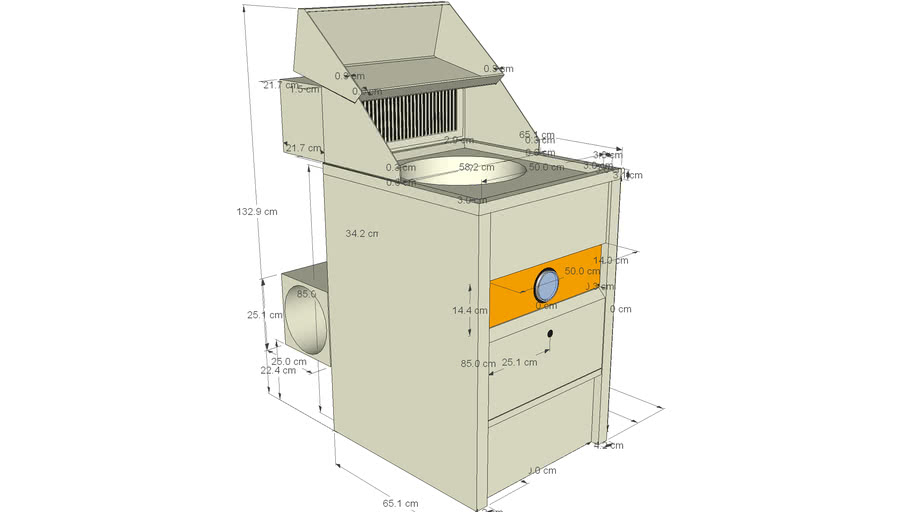 COMMERCIAL Friteuse SOFINOR with details 580x900x1325 | 3D Warehouse