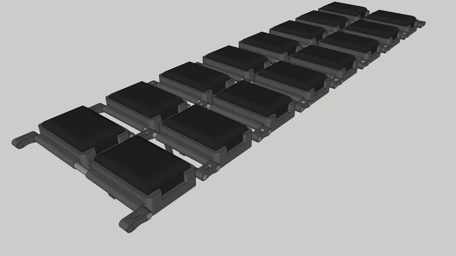 Part of Tanks Tracks with Rubber Inserts | 3D Warehouse