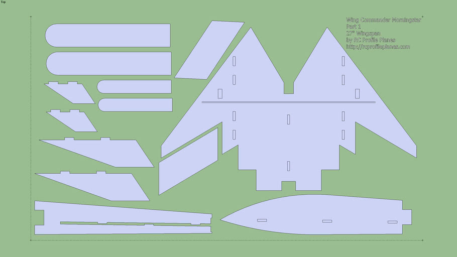 Wing Commander Morningstar by RC Profile Planes Part 1 | 3D Warehouse