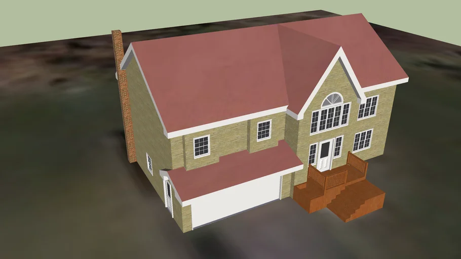 Split entry with 2 tier deck | 3D Warehouse