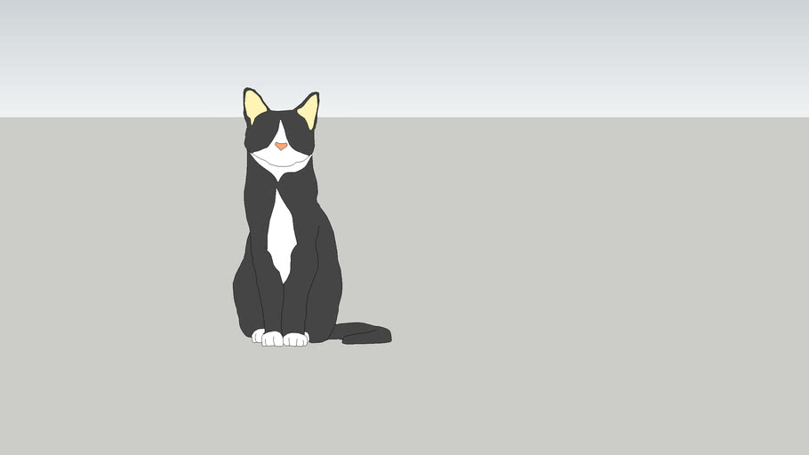2D Cat - Sitting | 3D Warehouse