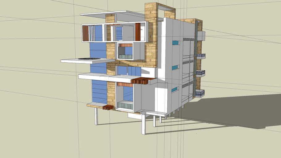 Fachada-3D-Edificio2-Jorge Chávez | 3D Warehouse