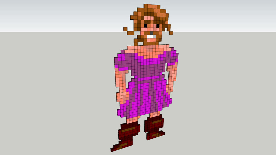 Guybrush Threepwood - Hot Pink Dress (pixel art) | 3D Warehouse
