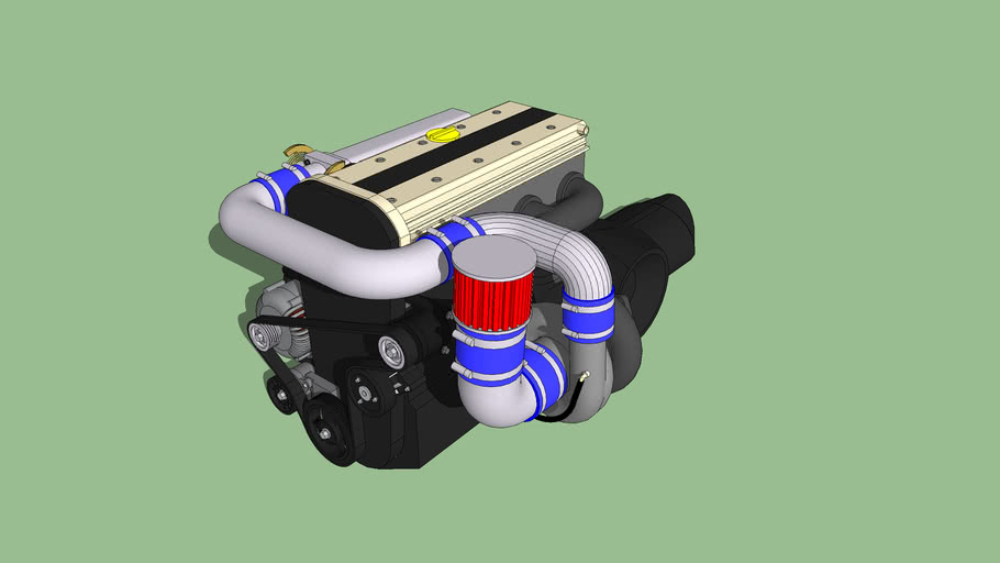 Opel C20XE 2.2 16v Turbo Engine | 3D Warehouse