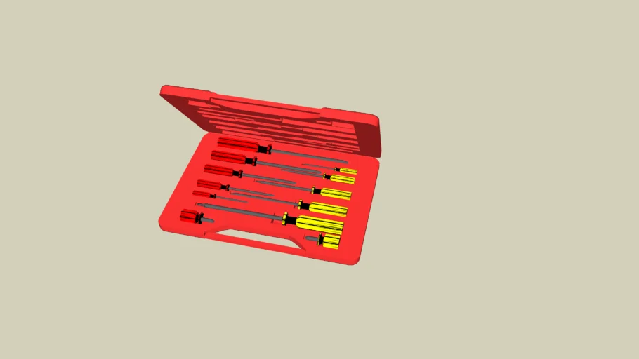 Screwdriver case and Screwdrivers | 3D Warehouse