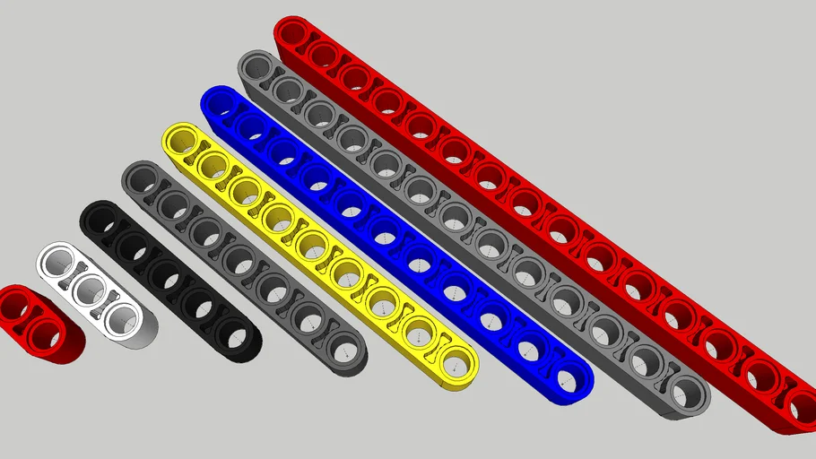 LEGO TECHNIC - Straight beams | 3D Warehouse