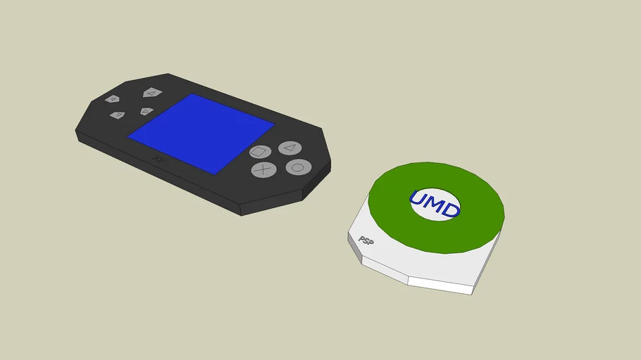 PSP And UMD disc | 3D Warehouse