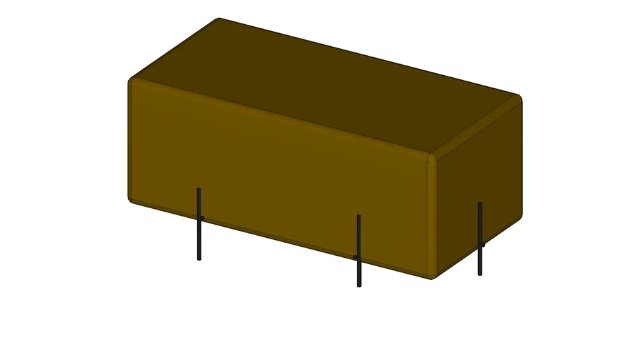 Puff Golden Retangular Menor | 3D Warehouse