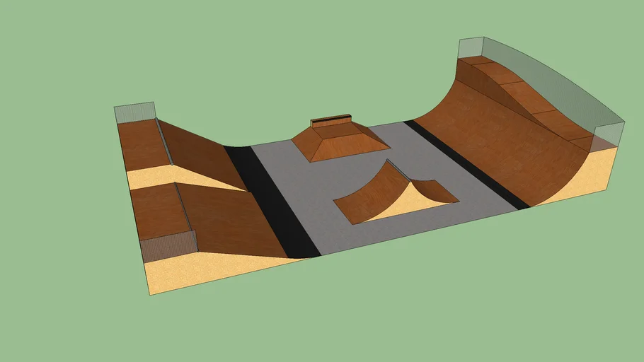 Wooden Skate Park | 3D Warehouse