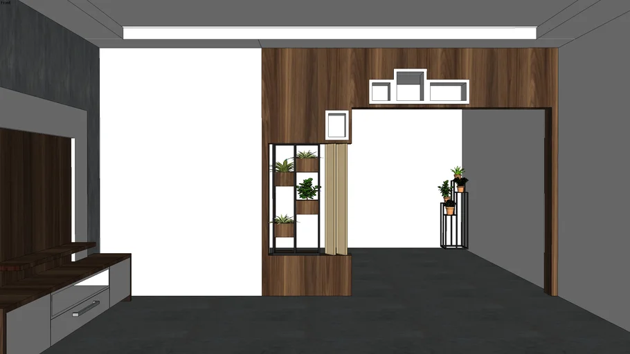 Partition -TV Unit | 3D Warehouse