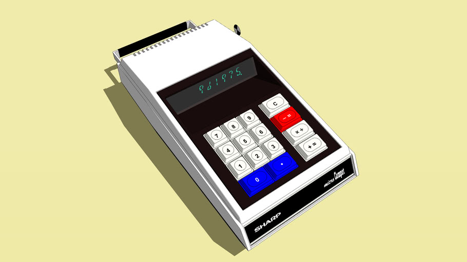 SHARP QT-8D Electronic Calculator (1969:Japan) | 3D Warehouse
