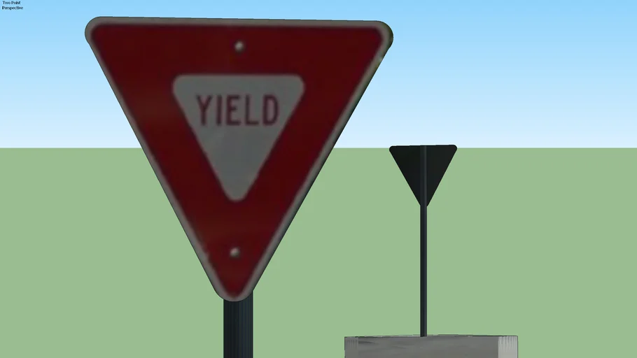 Market House Roundabout Yield Traffic Signs Fayetteville NC | 3D Warehouse