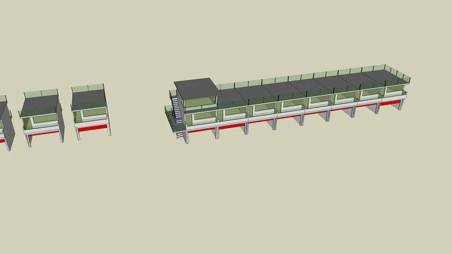 scalextric pit buildings | 3D Warehouse