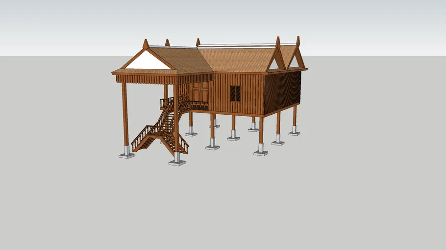 Khmer wooden house -ផ្ទះរោងខ្មែរ | 3D Warehouse