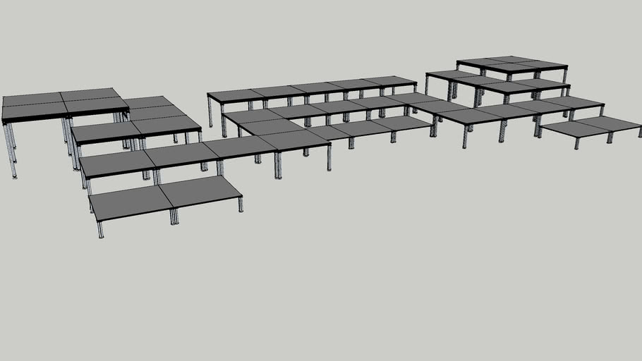 multi-level stage | 3D Warehouse