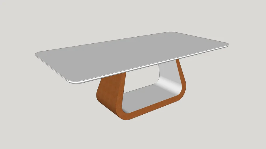 MESA DE JANTAR - MARIN RETANGULAR - WOOD MOBILI | 3D Warehouse