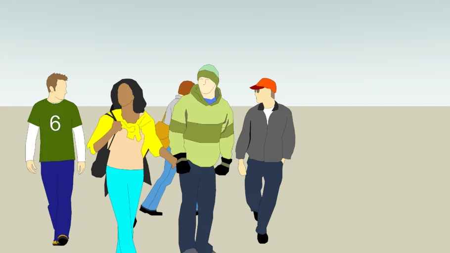 2d people recolored | 3D Warehouse