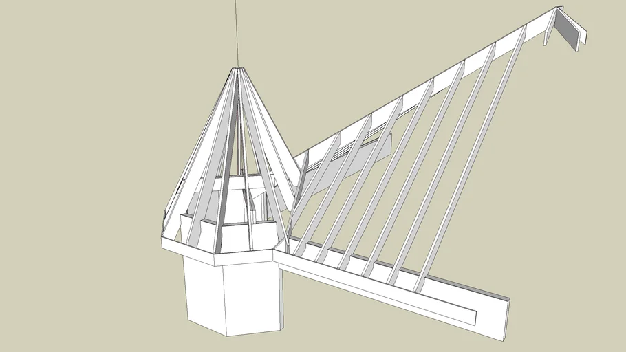 Octagonal Spire on the corner of a Hip Roof | 3D Warehouse