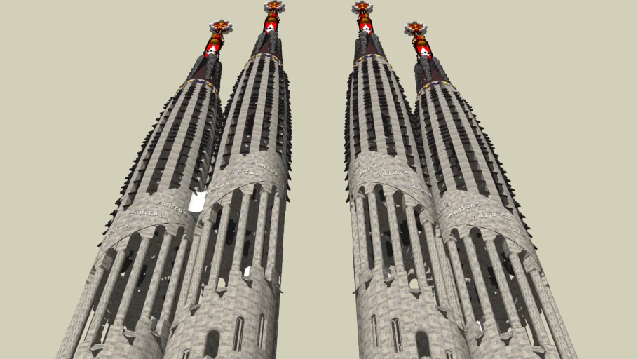 bell above the facade of the Passion of the sagrada familia | 3D Warehouse
