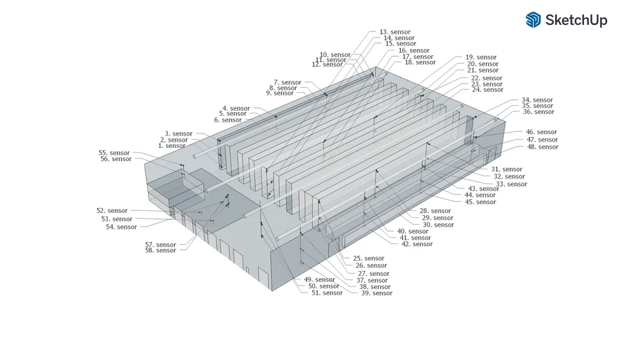 KALIST Pharmaceutical warehouse - temperature map | 3D Warehouse