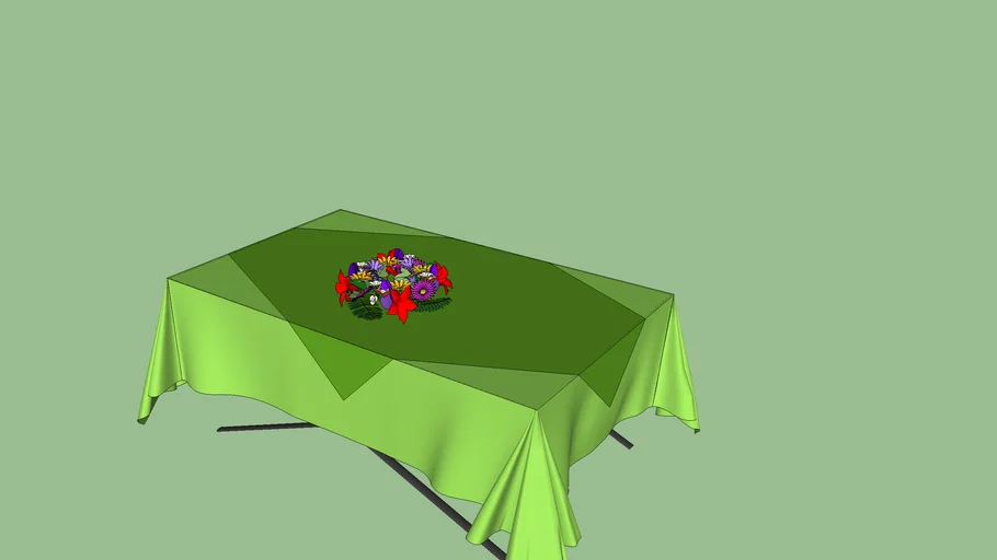 Mesa con arreglo floral | 3D Warehouse