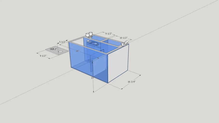 26' x 17' x 15' Acrylic Sump, | 3D Warehouse