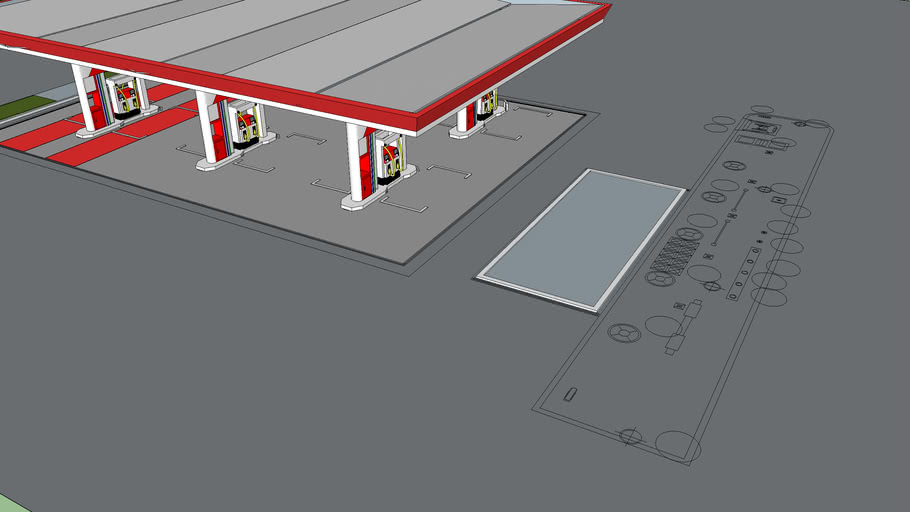 pom bensin | 3D Warehouse