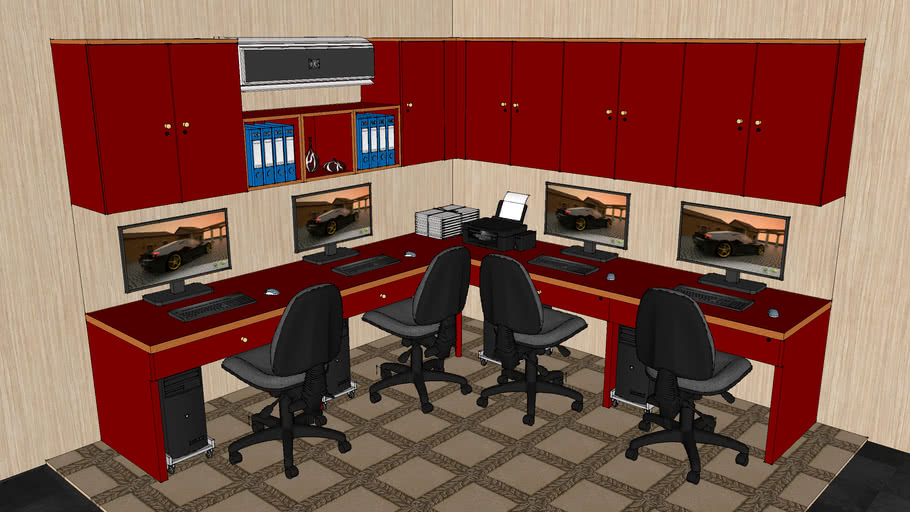 Small Room Work Office Table Ver.1 | 3D Warehouse