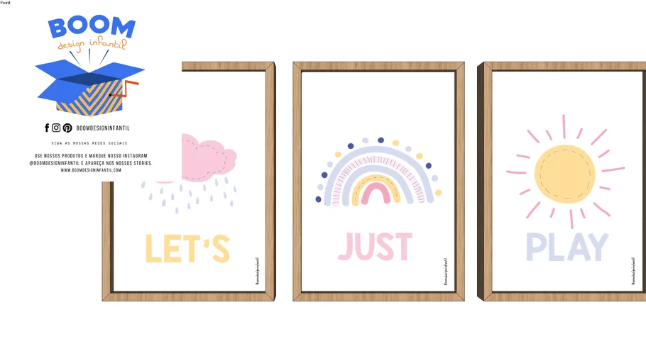 quadro infantil let's just play | 3D Warehouse