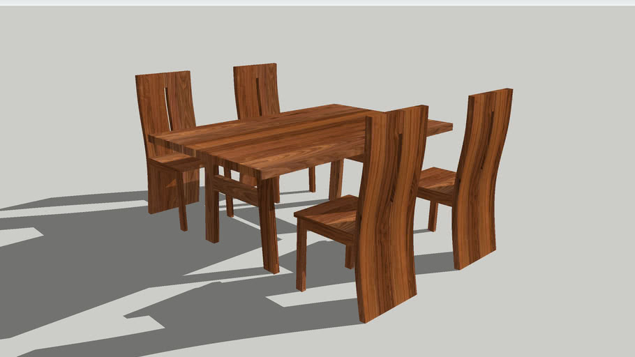 Timber Restaurant Table | 3D Warehouse