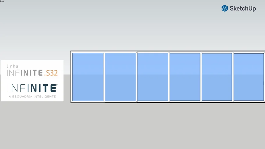 INFINITE.S32 Com 6 Folhas e Trilho Embutido | 3D Warehouse