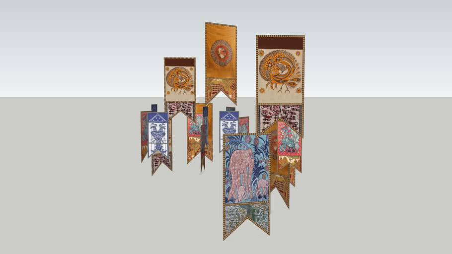 Sri Lankan Batik Flags | 3D Warehouse