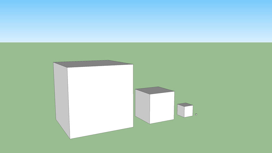 4 different cube sizes | 3D Warehouse