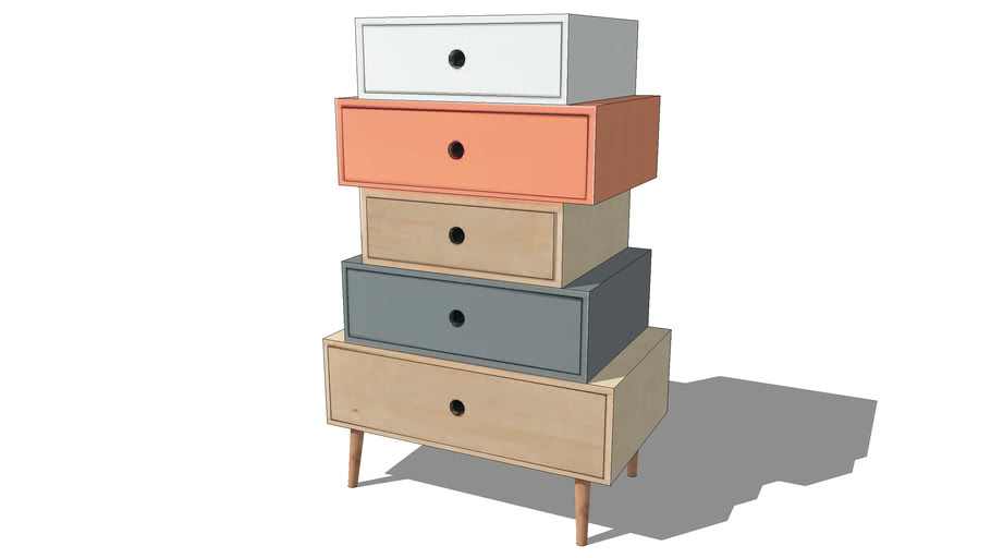 Semainier DEKALE, Maisons du monde. Réf: 146911 Prix: 199,90 | 3D Warehouse